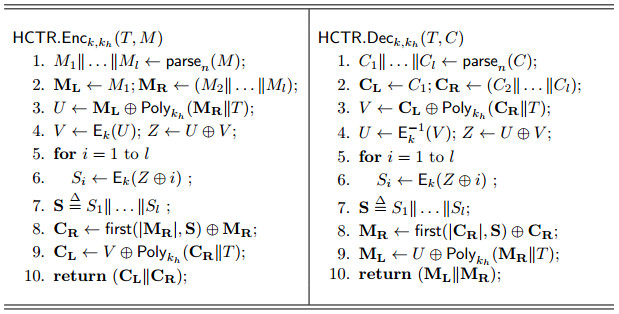 Designing tweakable enciphering schemes using public permutations