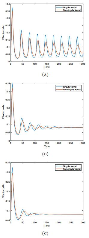 Chaotic dynamics of a cancer model with singular and non-singular kernel