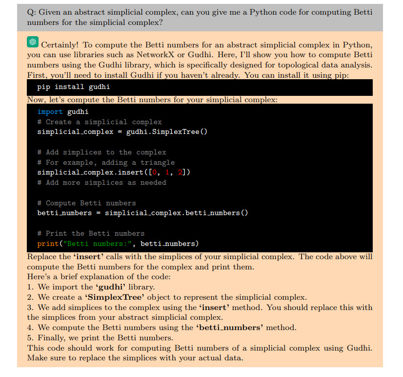 ChatGPT for computational topology