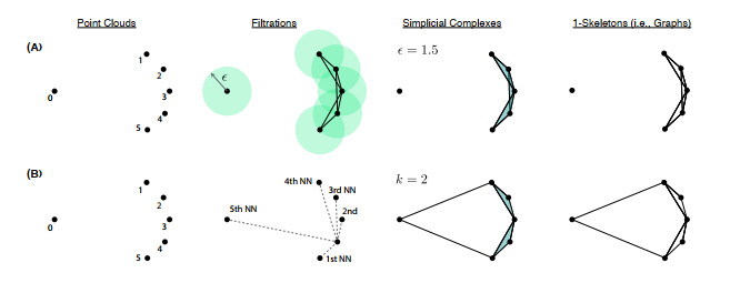 Persistent homology with k-nearest-neighbor filtrations reveals ...